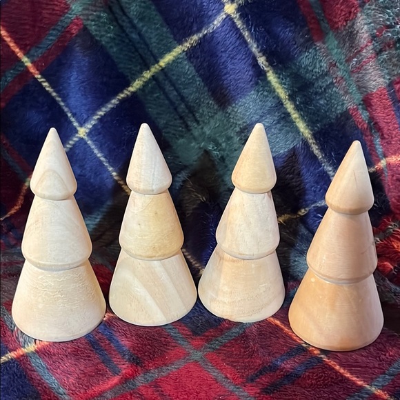 Holiday | Set Of 4 Wooden Cone Trees | Poshmark